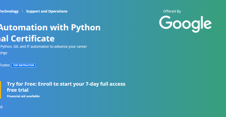 Google IT Automation With Python Professional Certificate Review - USA 2021